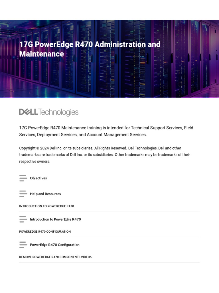 PowerEdge R470 - Participant Guide | PDF | Troubleshooting | Bios