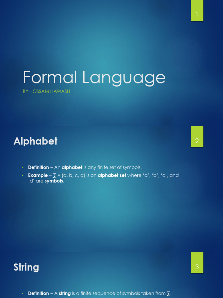 Formal Language: by Hossam Hawash | PDF | Metalogic | Mathematical Logic