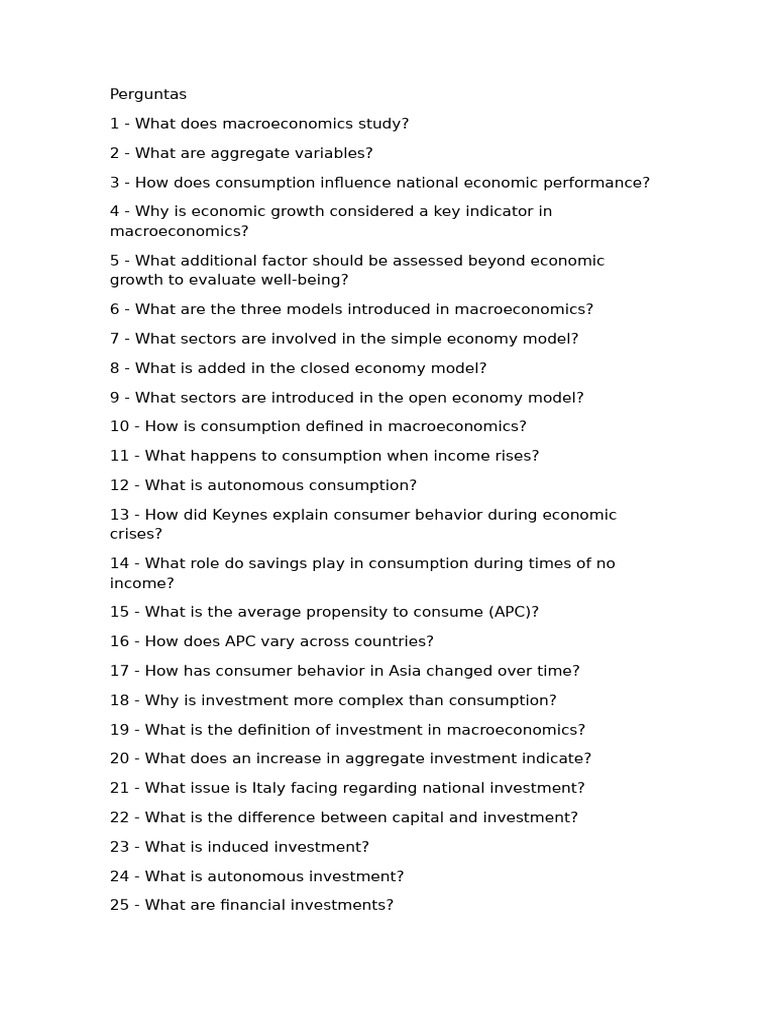 Macroeconomics: Key Concepts Explained | PDF | Consumption (Economics) | Macroeconomics