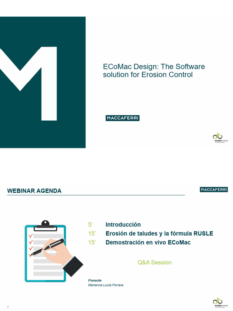 Webinar ECoMac Slide ENG | PDF | Erosión | Suelo