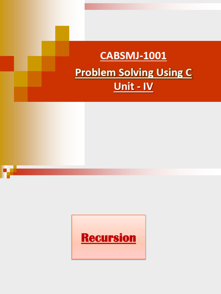 C Programming: Recursion Techniques | PDF | Pointer (Computer Programming) | Computer Programming