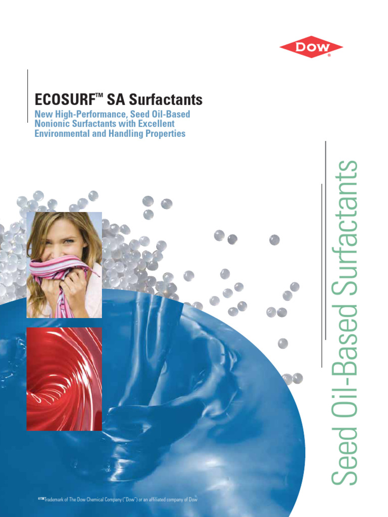 119 02222 01 Ecosurf Sa Surfactants Seed Oilbased Surfactants | PDF ...