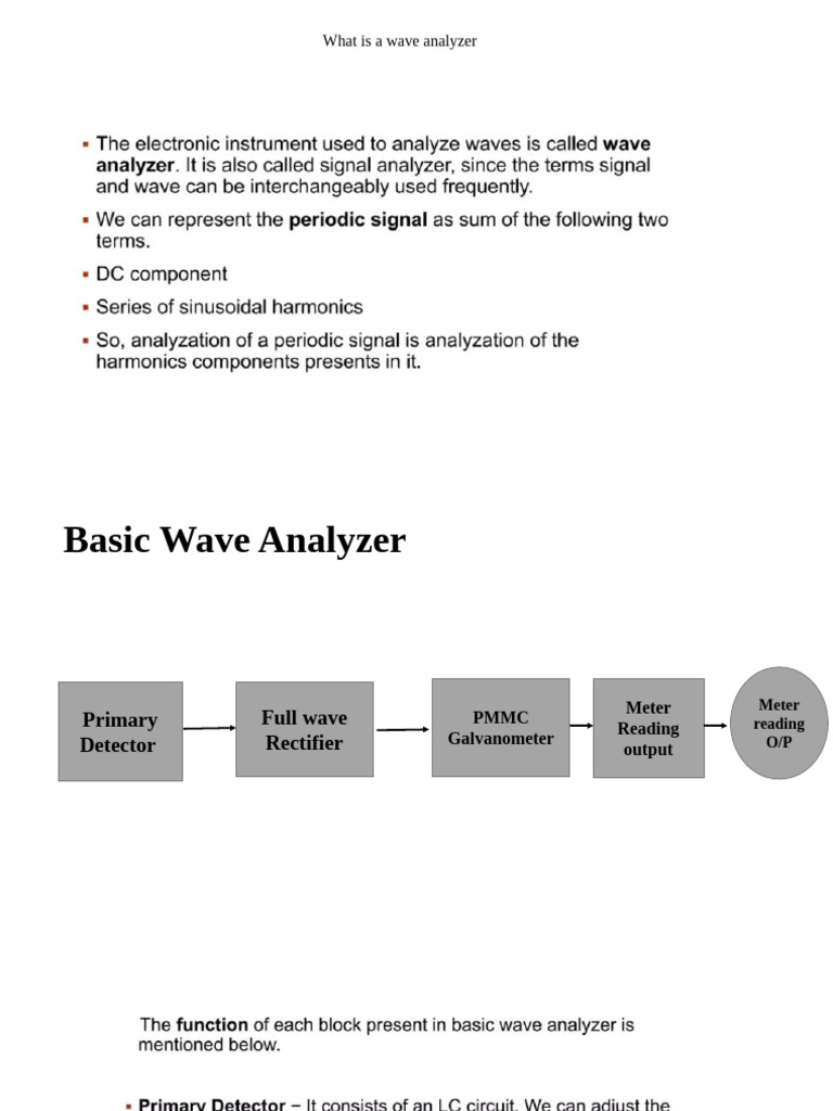 Wave Analyzer | PDF | Frequency | Electronics