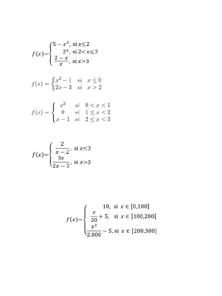 Funciã NS Definidas A Trozos | PDF