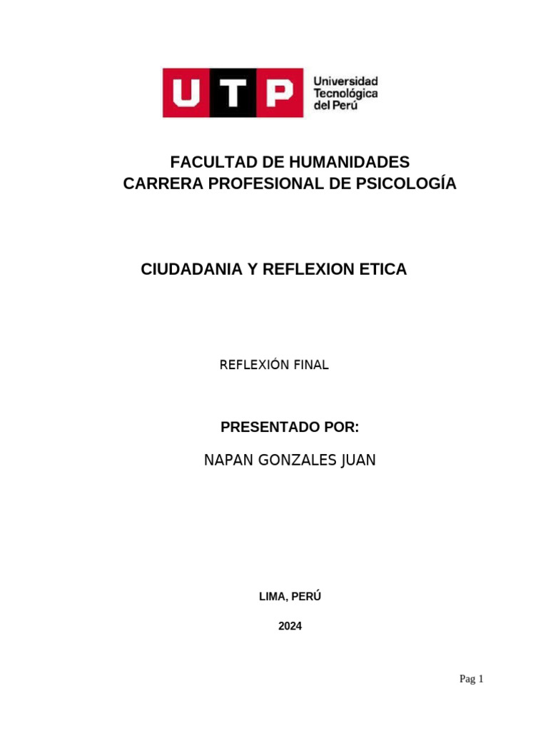Reflexion Final | PDF | Moralidad | Empatía