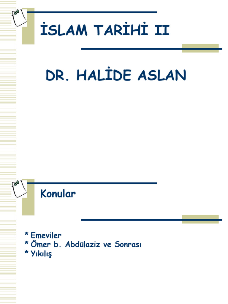 Aslan Halide, İslam Tarihi | PDF