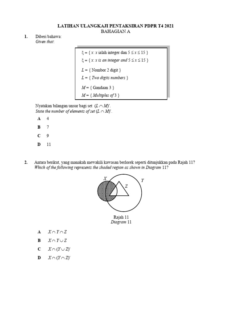 Latihan Ulangkaji | PDF