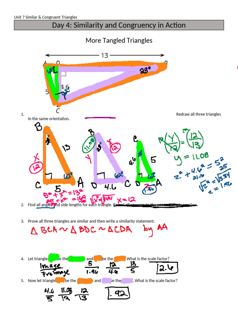 Unit 7 Day 4 Notes Key | PDF