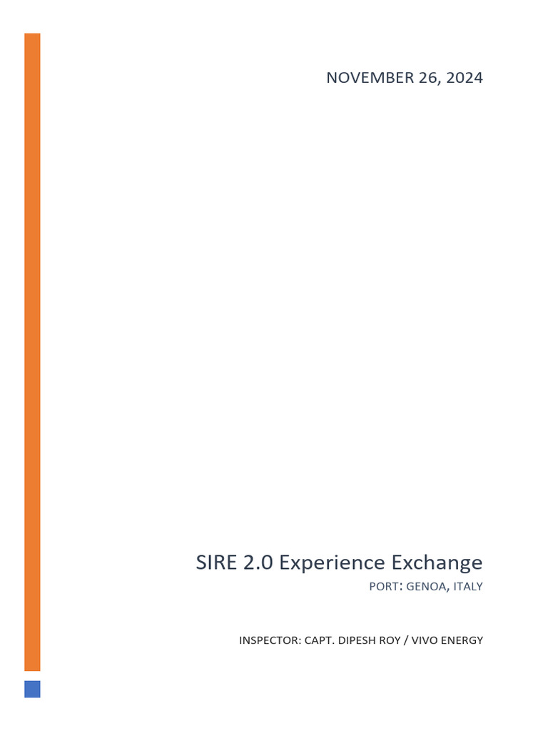 SIRE 2.0 Experience Exchange 26-Nov-2024 | PDF