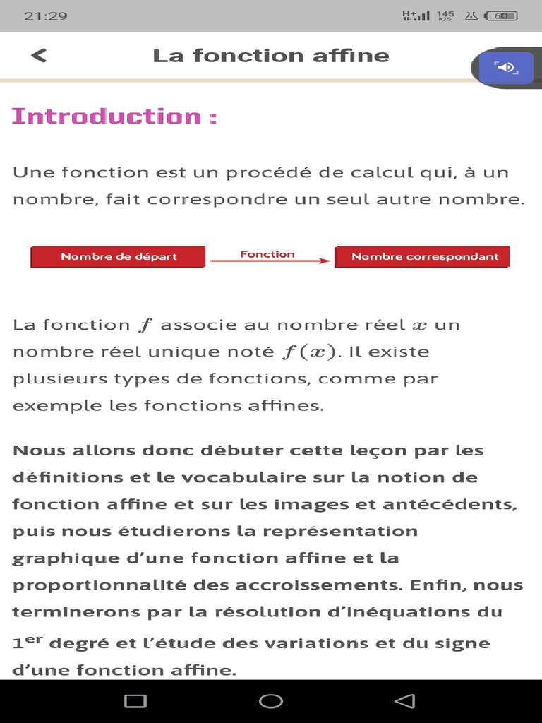 Maths Cours Deux, Fonction Affine | PDF