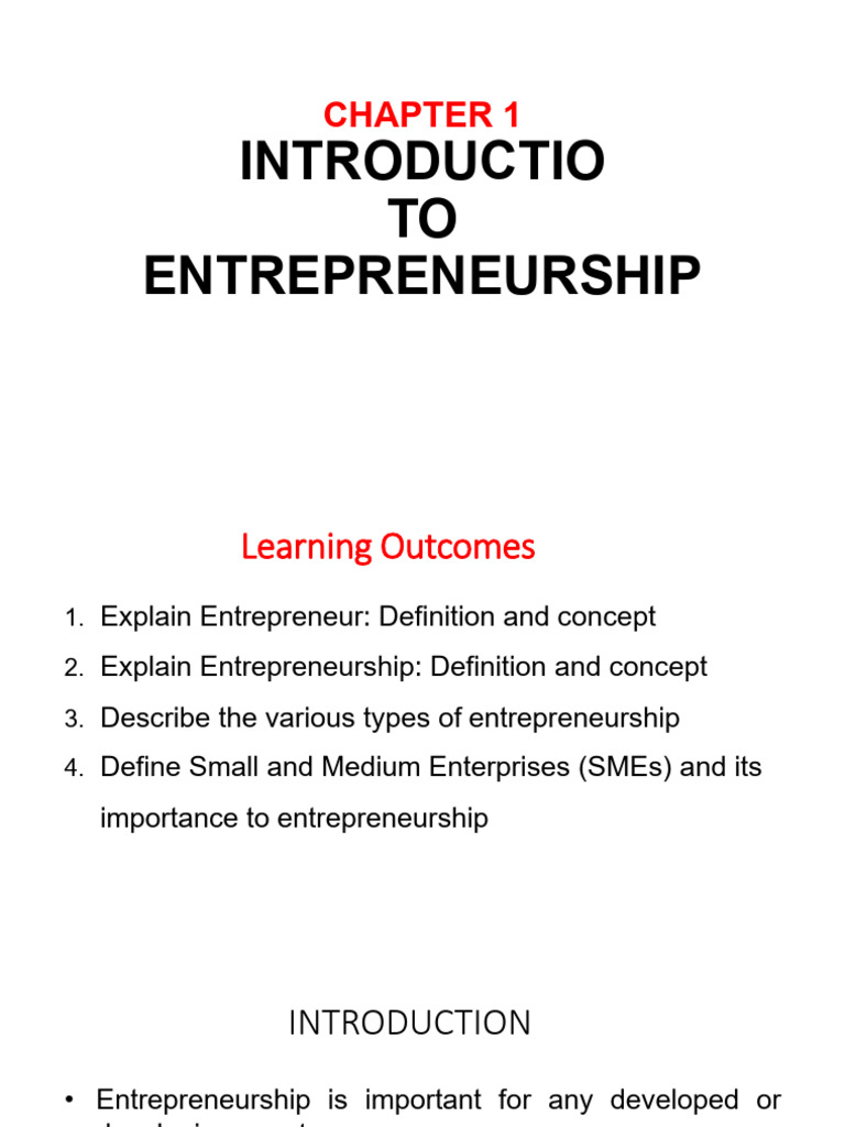 Ent300 - Chapter 1 | PDF | Entrepreneurship | Hadith
