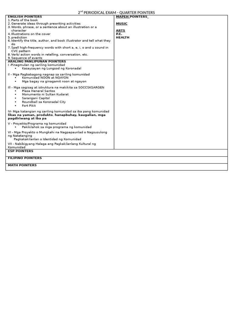 Pointers 2ND Periodical Exam 1 | PDF