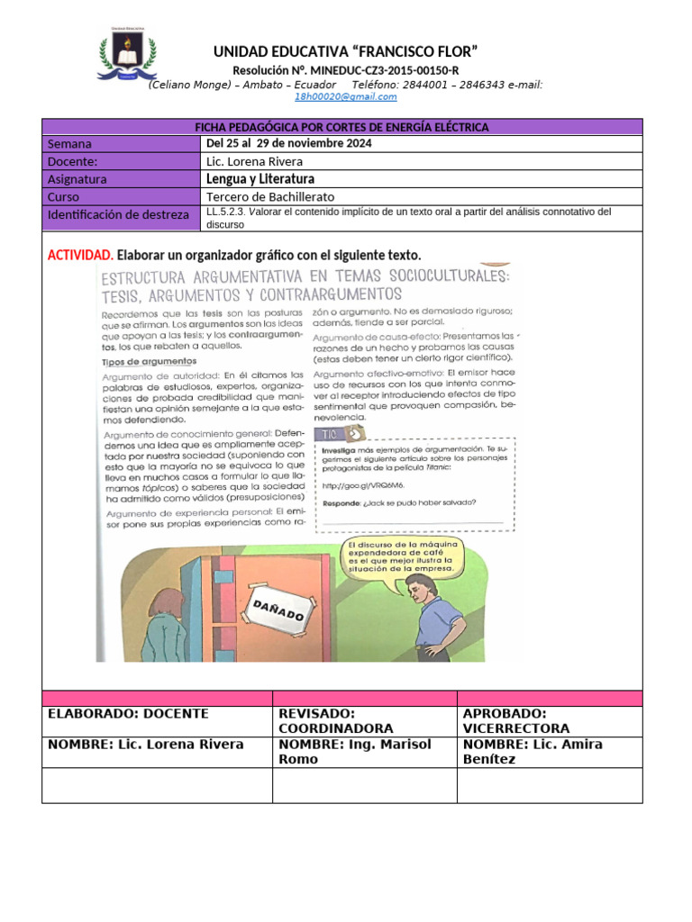 Ficha Lenguaje 3ro | PDF