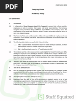 Maternity Leave Application Form | PDF | Parental Leave | Payroll Tax
