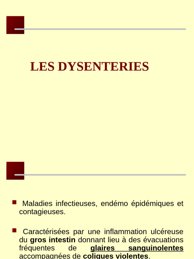 Comprendre la dysenterie : types et traitement | PDF | Causes de décès ...