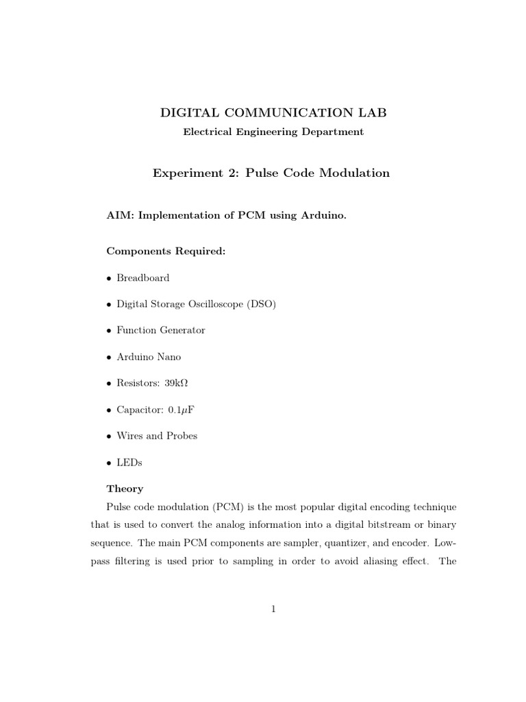 Lab - 2 - PCM (1) (2) - 240821 - 151148 | PDF