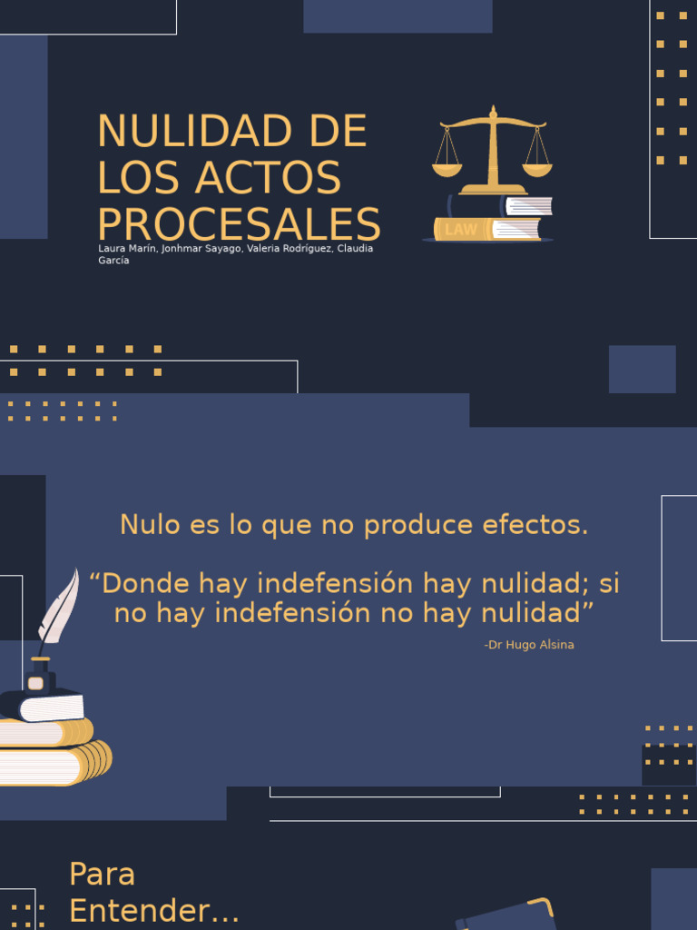 Nulidad de Los Actos Procesales | PDF | Ley procesal | Nulo (ley)