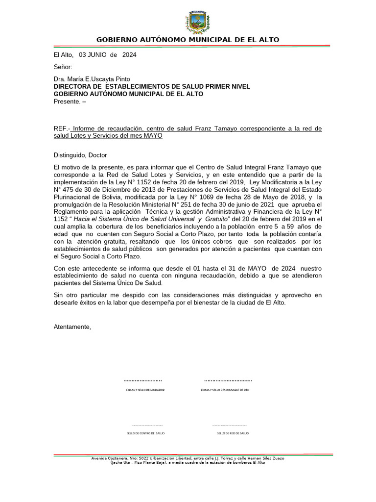 Informe de Recaudacion | PDF