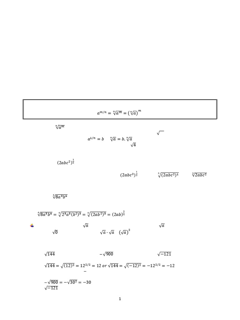 CHAPTER-4-RADICALS | PDF | Square Root | Exponentiation