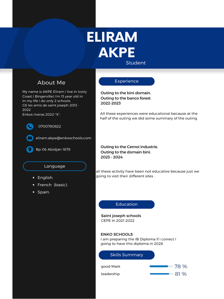 Black Modern Professional Resume | PDF