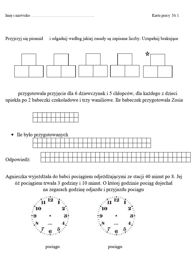 Karty Pracy Matematyka Kl3 | PDF