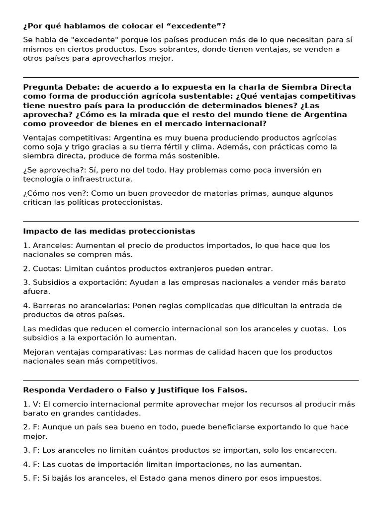 TP Comercio Internacional Valentino Rodriguez | PDF | Proteccionismo ...