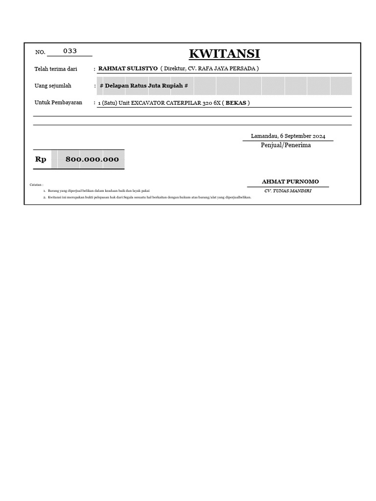 KWITANSI | PDF