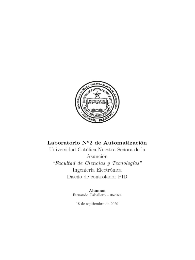 Diseño y Sintonía de Controlador PID | PDF | Matemáticas Aplicadas ...