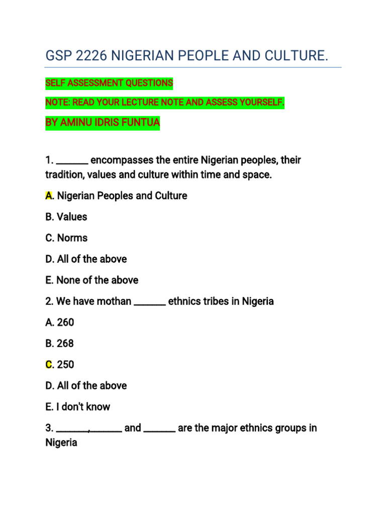 GSP2226 Tutorials Questions - 1 | PDF