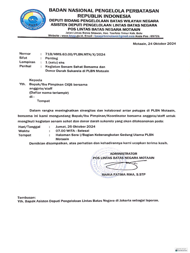 Undangan Senam Bersama | PDF