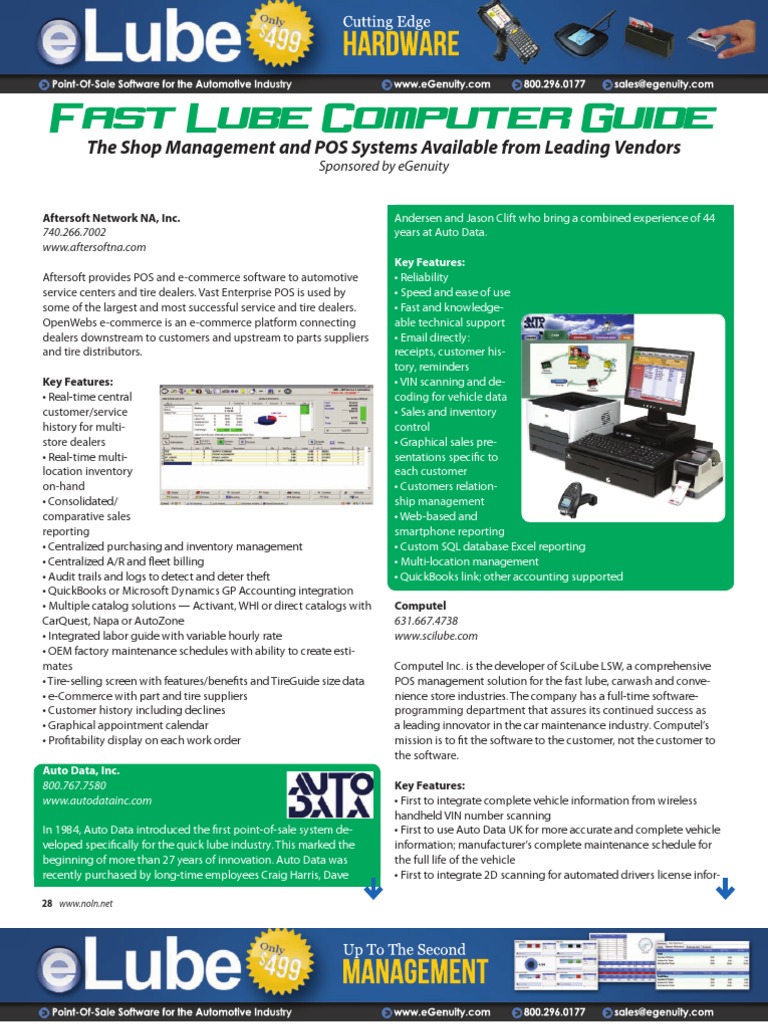 Fast Lube Computer Guide 2012 | PDF | Point Of Sale | Internet