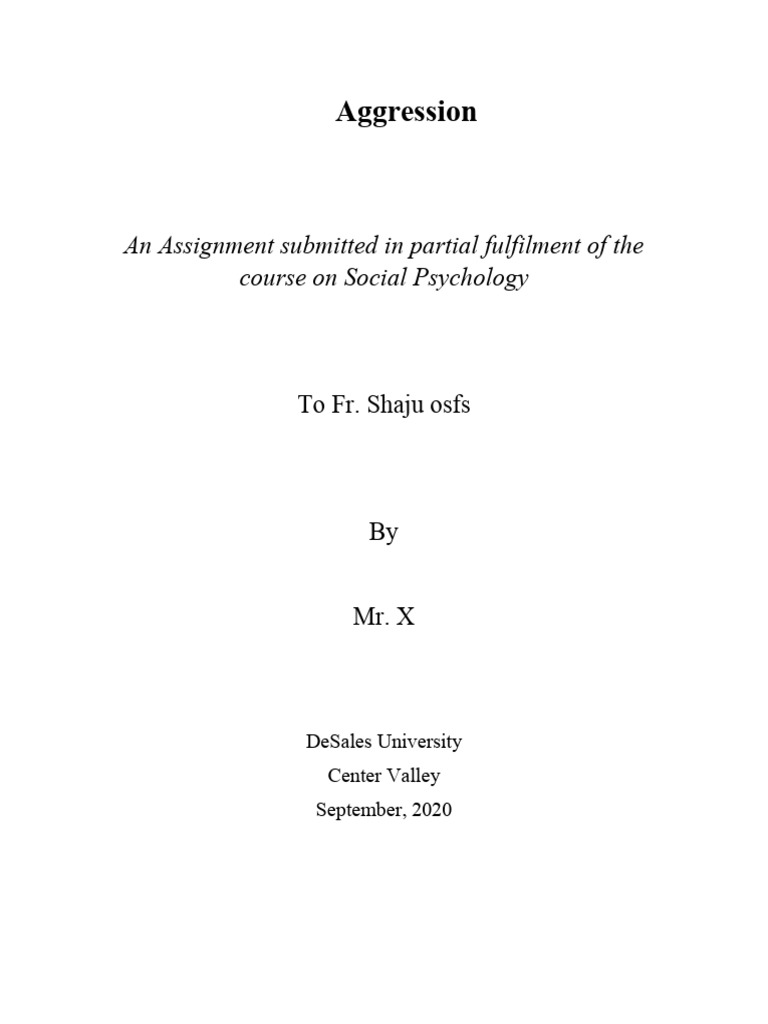 Understanding Aggression in Psychology | PDF | Attitude (Psychology ...