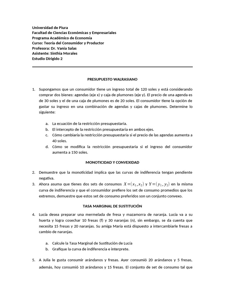 E2tcp1 Ed2 2024 Ii | PDF | Los consumidores | Microeconomía