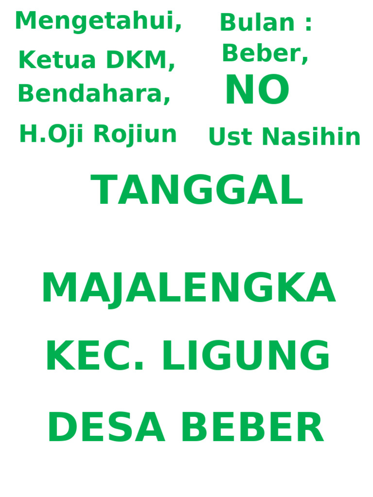 Lebel Kas Masjid | PDF