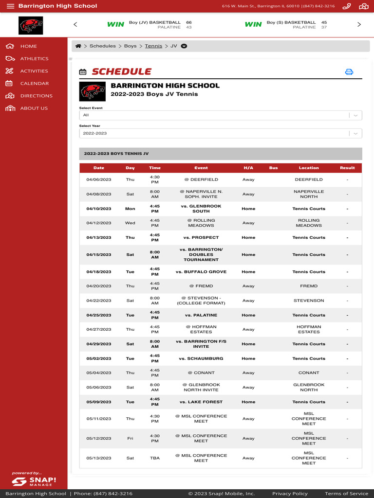 Barrington High School - Official Athletics Website | PDF