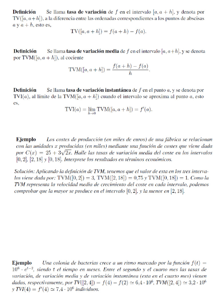 Tasas de Variación y Marginal | PDF