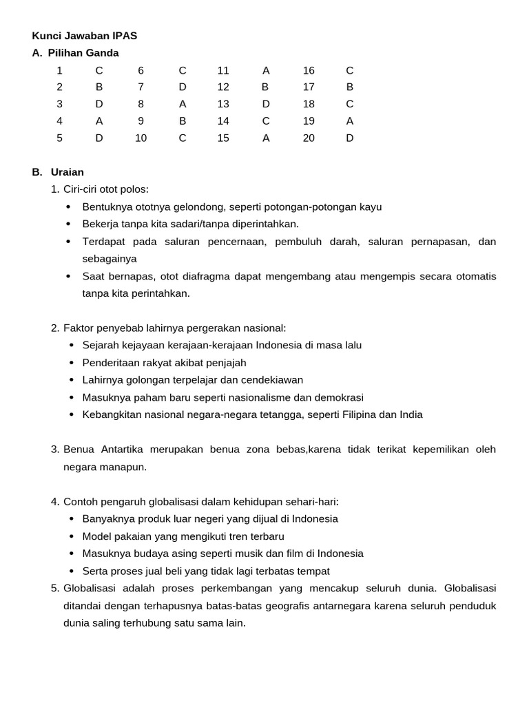 IPAS Kunci Jawaban IPAS | PDF