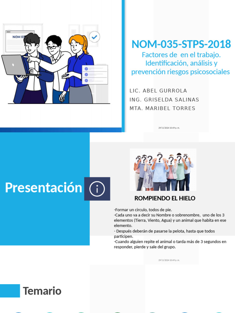 NOM 035 STPS 2018.Pptx Read Only | PDF | Estrés (biología) | Riesgo