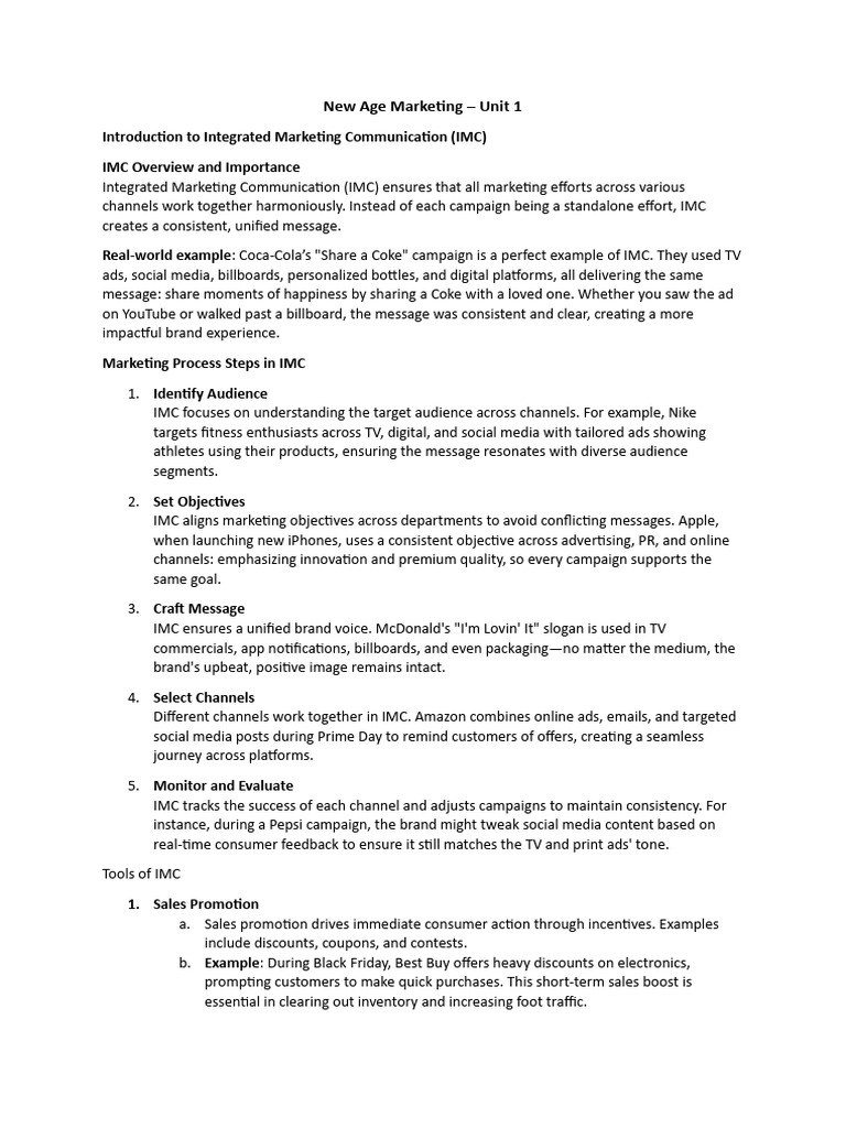 New Age Marketing - Unit 1 | PDF | Brand | Sales