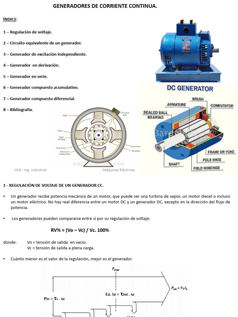 8 - Generadores DC | PDF | Generador eléctrico | voltaje