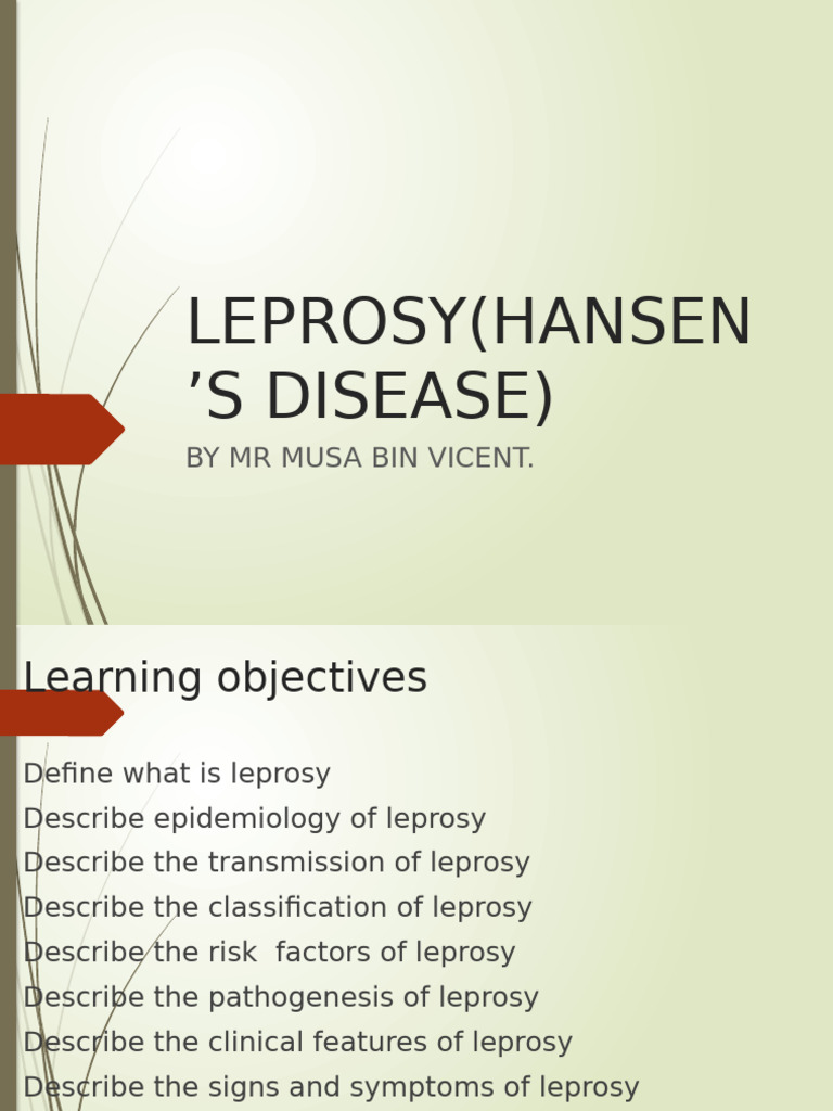 Clinical Features and Pathogenesis of Leprosy | PDF | Leprosy ...