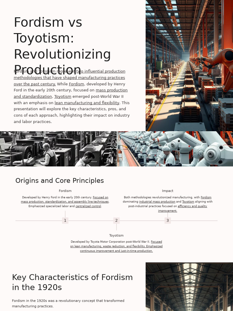 Fordism Vs Toyotism Revolutionizing Production | PDF | Lean ...