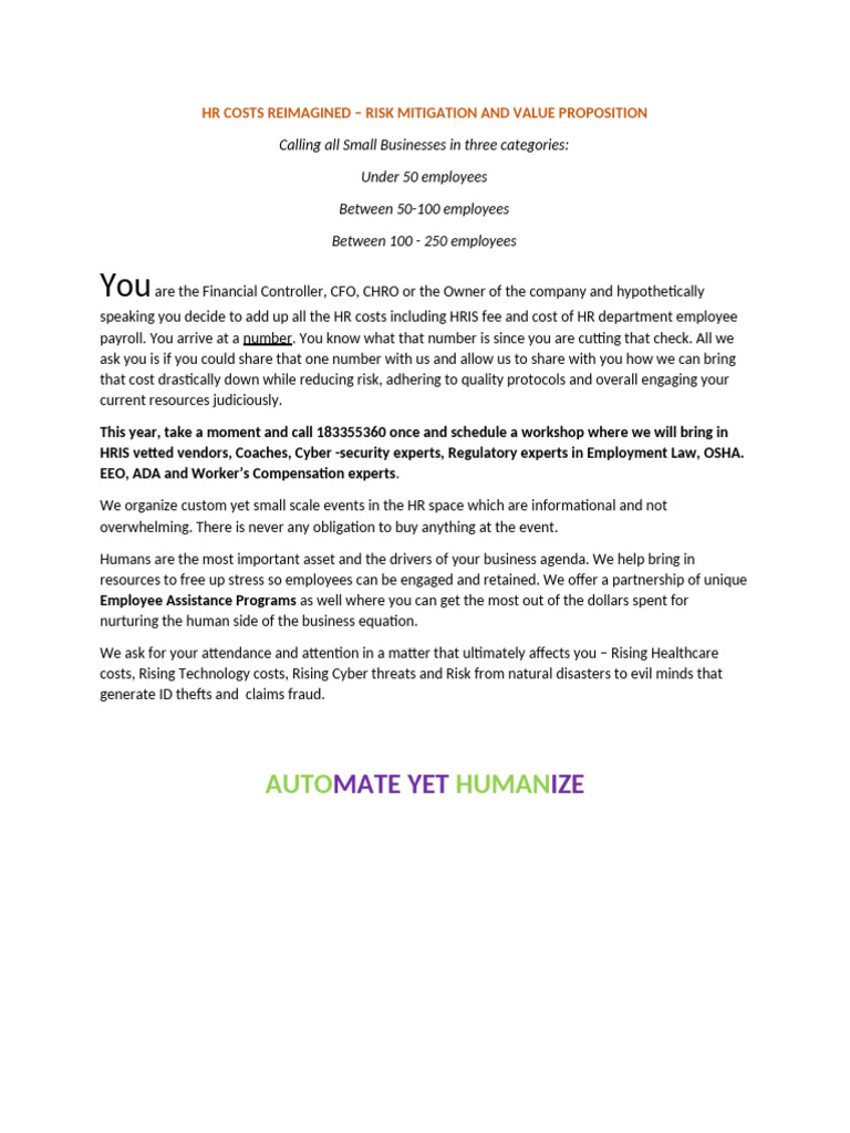 HR Costs Reimagined | PDF