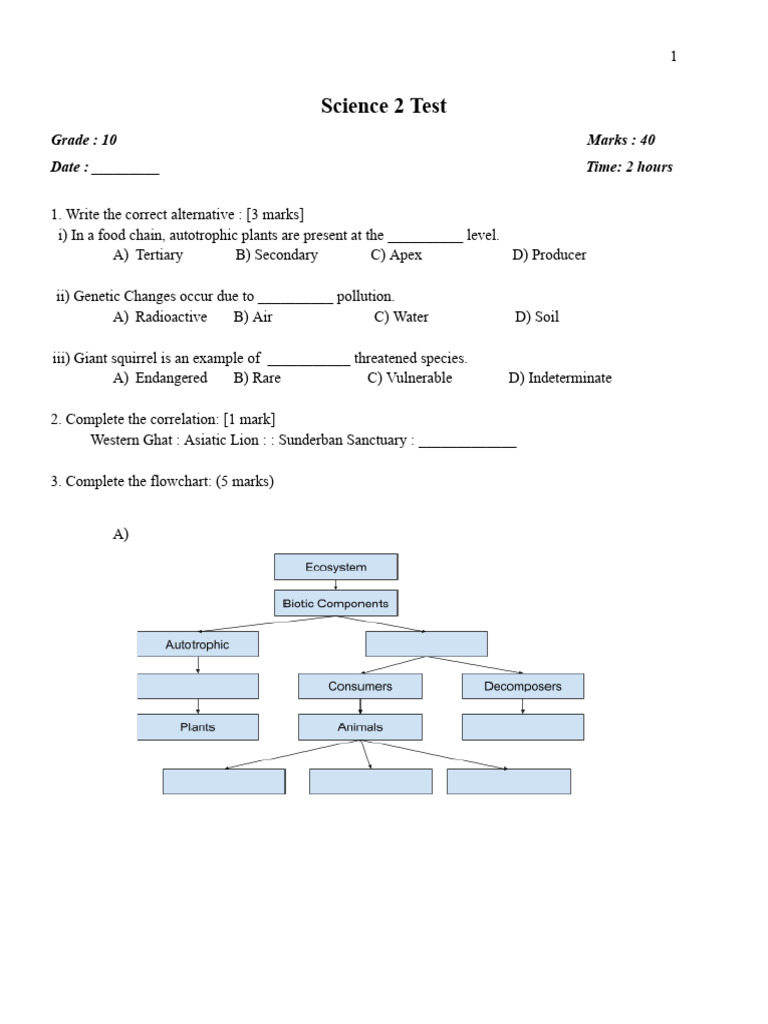 Science 2 Test | PDF