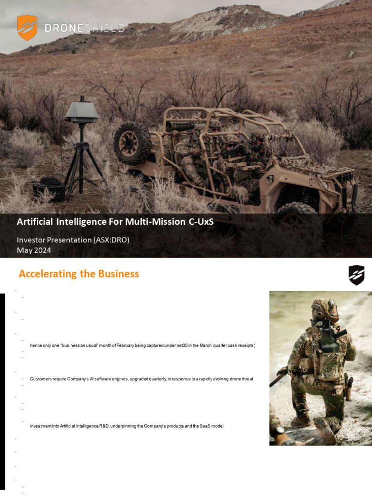 DroneShield's 2024 AI-Powered C-UxS Growth | PDF | Unmanned Aerial ...