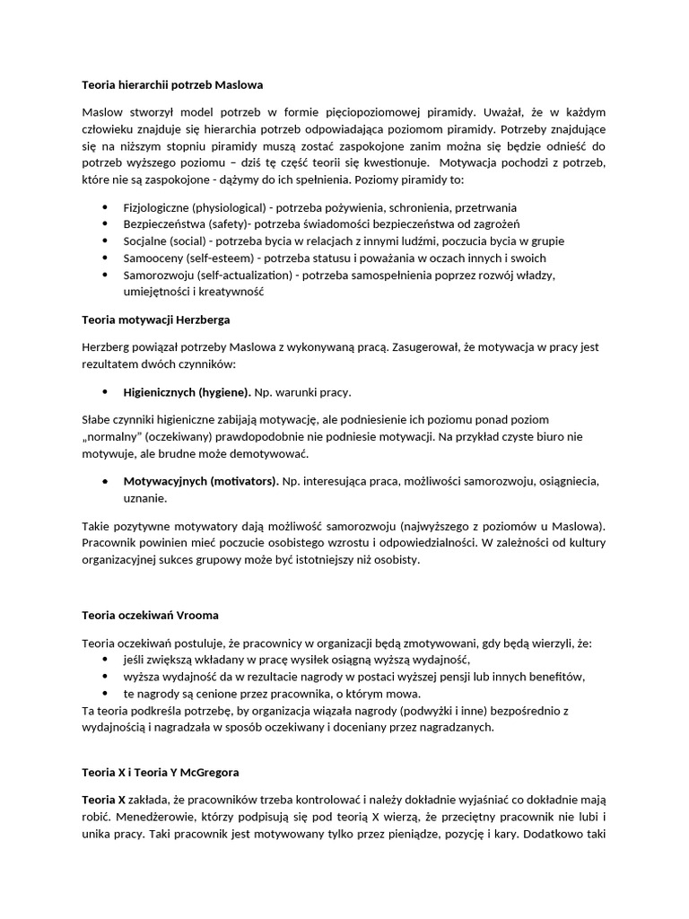 Teorie HR - PL | PDF