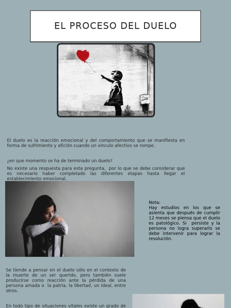 Comprendiendo el Proceso del Duelo | PDF | Dolor | Depresión (estado de ...