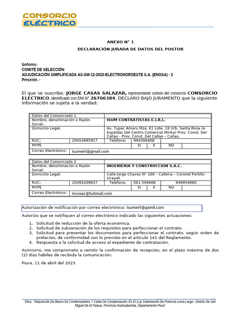 Anexos As #12-2023-Enosa | PDF