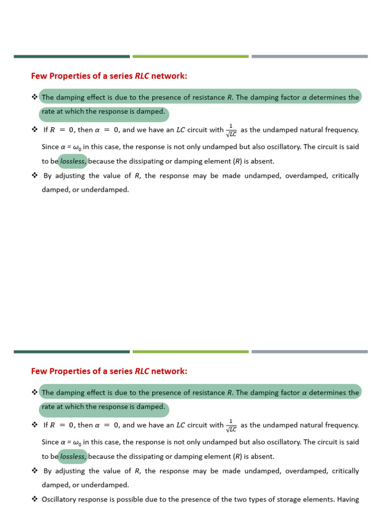 L11b - Source-Free Parallel RLC | PDF | Damping | Electrical Engineering