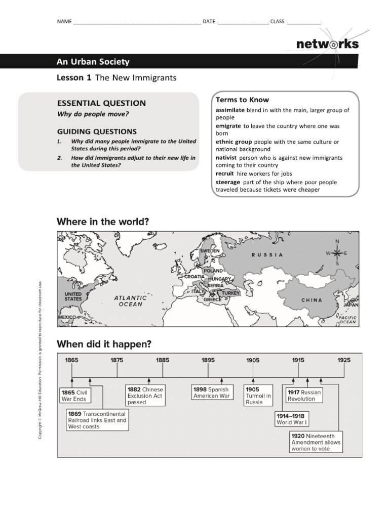 Chapter 5 Lesson 1 Summary | PDF | Immigration | Nativism (Politics)